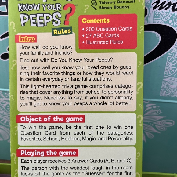 Games | New Do You Know Your Peeps Game | Poshmark